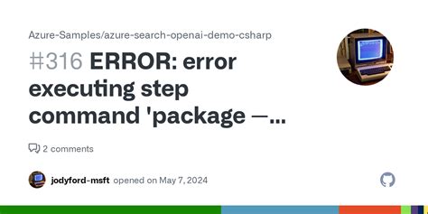 Error Error Executing Step Command Package All Failed Packaging