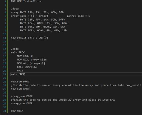 Initialize A Two Dimensional Array In The Data