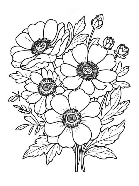 7 페이지 꽃 색칠 도안 사진 무료 고품질 사진 다운로드 Freepik