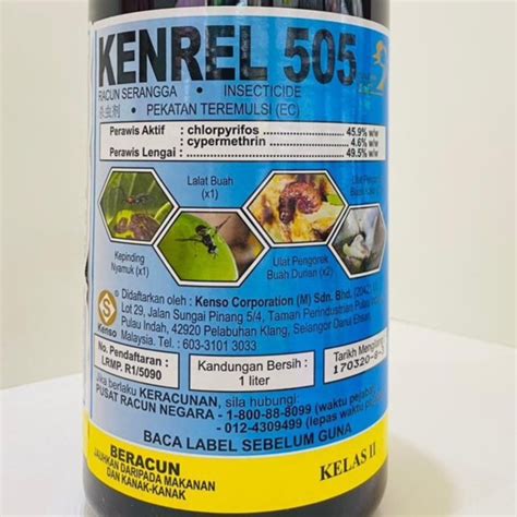 1 Liter Kenrel 505 Racun Serangga Ulat2 Shopee Malaysia