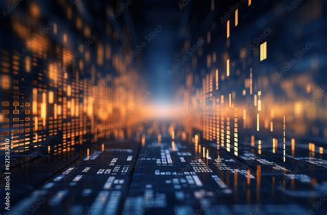 Abstract Technology Background Big Data Flow Generative Ai Stock Illustration Adobe Stock