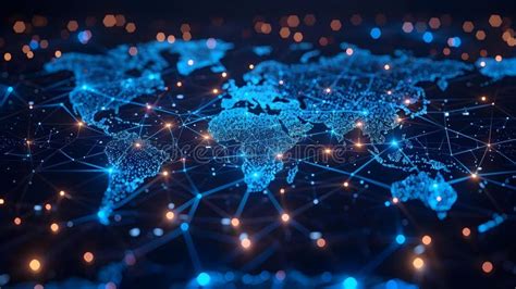 Global Network Connection Through Big Data Analytics On A World Map Concept Big Data Analytics