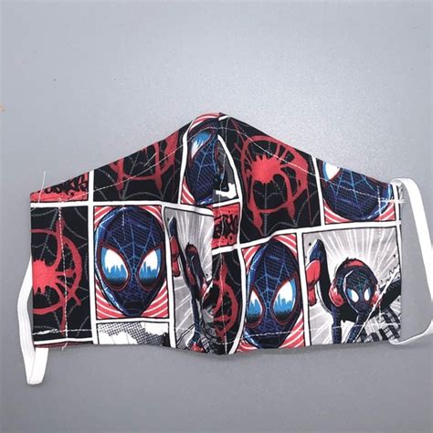 Handmade Accessories Spiderman Into The Spiderverse Fabric Face