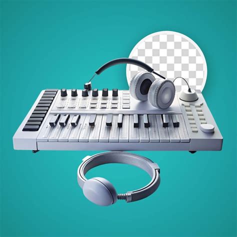 Premium Psd Music Production Set Midi Mixer Control Piano Keyboard Tablet Laptop And Black Dj