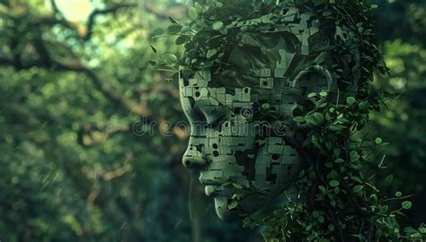 Advanced Technologies Combining Ai And Deep Learning Are Depicted As A Woman S Face Stock