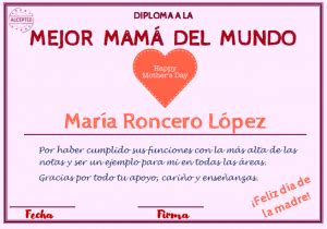 Diplomas Para MamÁ Descarga Edita E Imprime Gratis