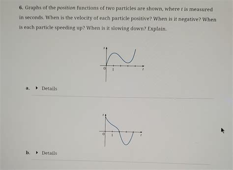 Solved 5 Graphs Of The Velocity Functions Of Two Particles