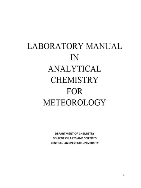 Laboratory Manual Meteorology Pdf Significant Figures Accuracy