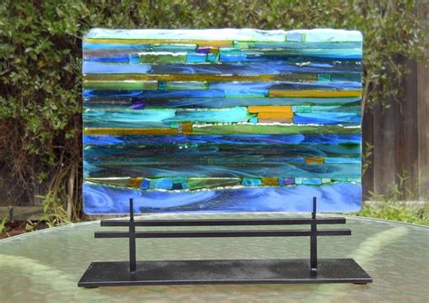 Panels In Custom Iron Stands — Sarvis Glass Fused Glass Artwork