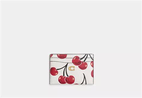Coach® Essential Card Case With Cherry Print
