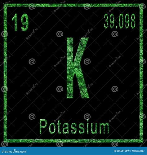 Potassium Chemical Element Of Mendeleev Periodic Table On Red Background Stock Illustration