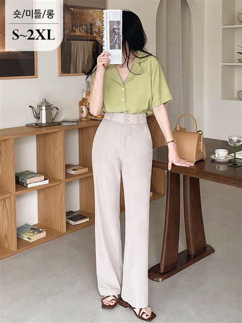 코코블랑 여름신상하객룩 천장돌파 XL까지 썸머 와샤스판 쿨슬랙스 숏 미들 롱 가지 기장