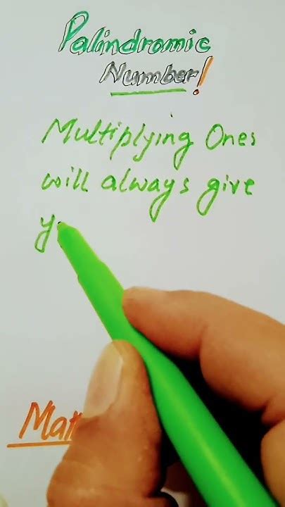 Palindromic Numbermathmarrowmath Shorts Youtube