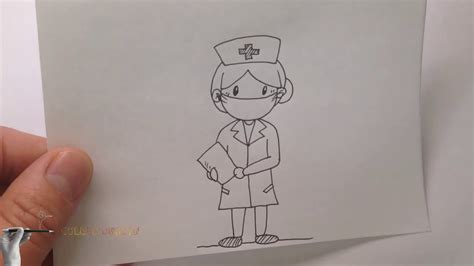 How To Draw Cartoon Nurse Nurse Drawing Easy Youtube