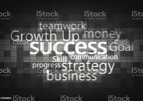 현대 스타일 텍스트 계획 사업 성공 및 전략 개념에 디자인 하 고 회색 배경 벡터 일러스트 레이 션 개념에 대한 스톡 벡터 아트 및 기타 이미지 Istock