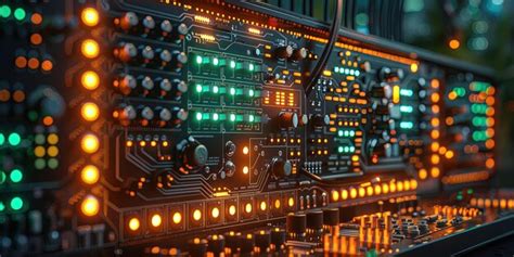 Premium Photo Closeup Of Inputoutput Board