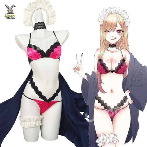 Unisex Red Lace Swimsuit Cosplay Costume Full Sleeve Polyester