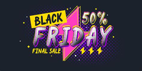 블랙 프라이데이 매장에서 판매하는 포스터 만화 스타일의 밝은 그림 블랙프라이데이에 대한 스톡 벡터 아트 및 기타 이미지 블랙