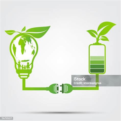 세계에서 가족 생태 개념은 에너지 절약 전구 녹색입니다 전원 플러그 잎 생태 배터리 녹색 벡터 일러스트 0명에 대한 스톡 벡터 아트 및 기타 이미지 Istock
