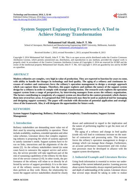 Pdf System Support Engineering Framework A Tool To … Pdf Ti 2014021713473864