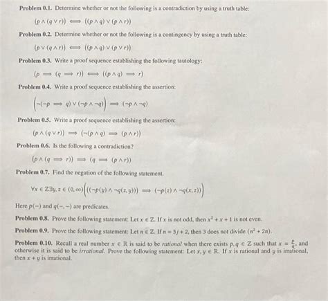 Solved Problem 0 1 Determine Whether Or Not The Following Chegg Com