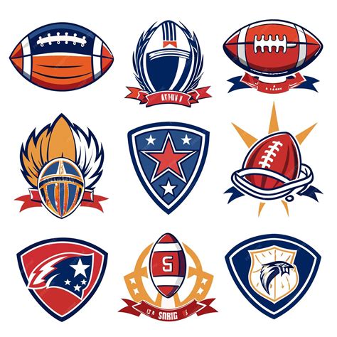 American Football Logos A Collection Of Iconic Sports Emblems Premium