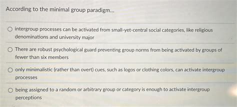Solved According To The Minimal Group Paradigmintergroup