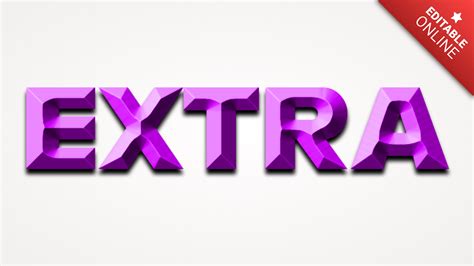 Extra Purple Beveled Text Effect Generator