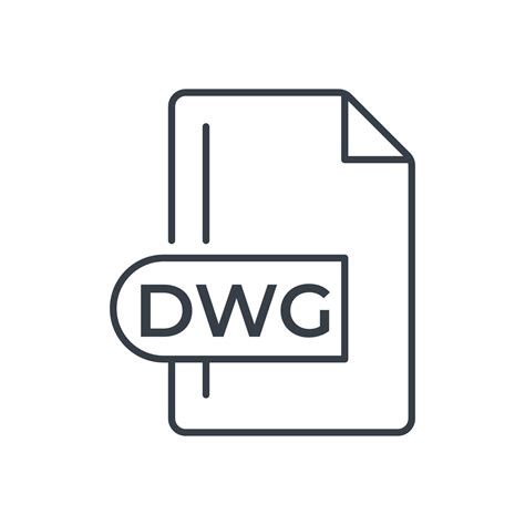Dwg File Format Icon Dwg Extension Line Icon 15426355 Vector Art At