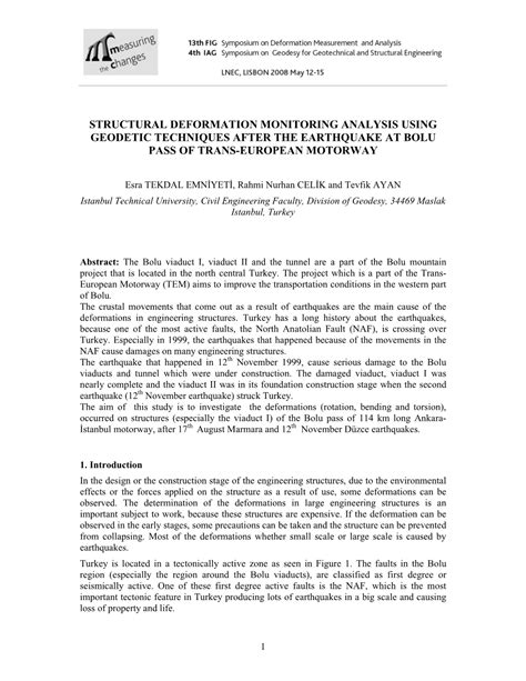 Structural Deformation Monitoring Analysis Using Geodetic Techniques After The Earthquake At