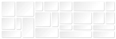 Набор пустых бумажных баннеров с тенями изолированными на белом фоне