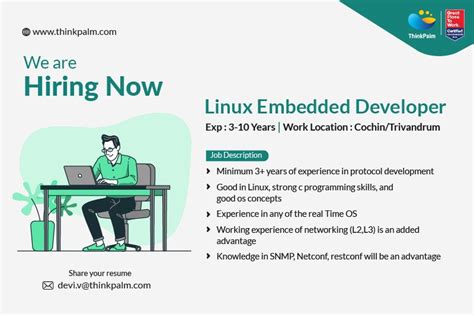 Devi Vidyadhar On Linkedin Hiringimmediately Linuxengineer Embeddeddeveloper Linuxnetwork