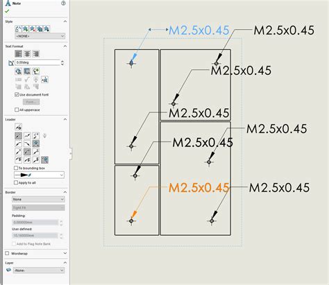 How To Add Thread Depth To Blind Thread Annotation In Drawing R Solidworks