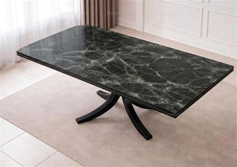 Spider Green Marble Dining Table With Modern Sculptural Base Luxury
