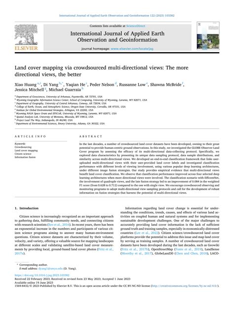 Pdf Land Cover Mapping Via Crowdsourced Multi Directional Views The More Directional Views