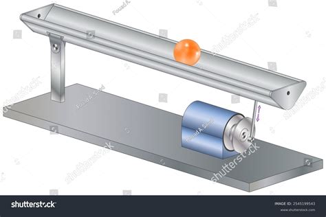 Ball Beam System Consists Long Beam Stock Vector Royalty Free