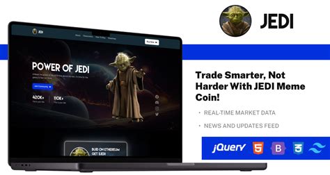 Jedi Meme Coin Html And Tailwind Css Website Template