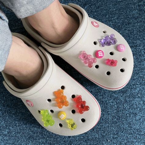 1 1 세트 하리보 Mandm 클로그 파츠 참 세트 10pcs 실내화꾸미기 신발꾸미기 에이블리