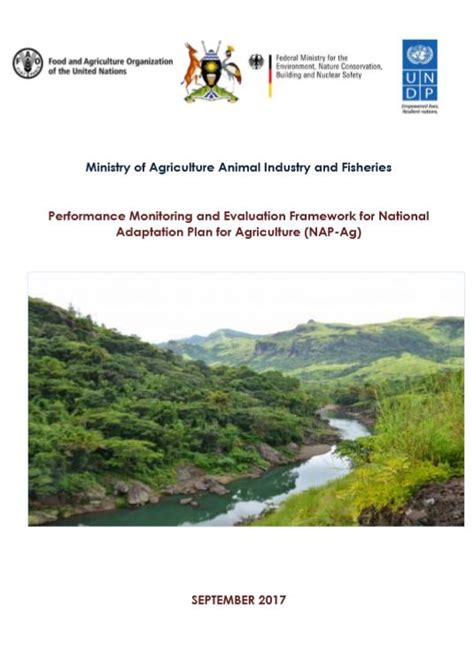 Performance Monitoring And Evaluation Framework For National Adaptation Plan For Agriculture
