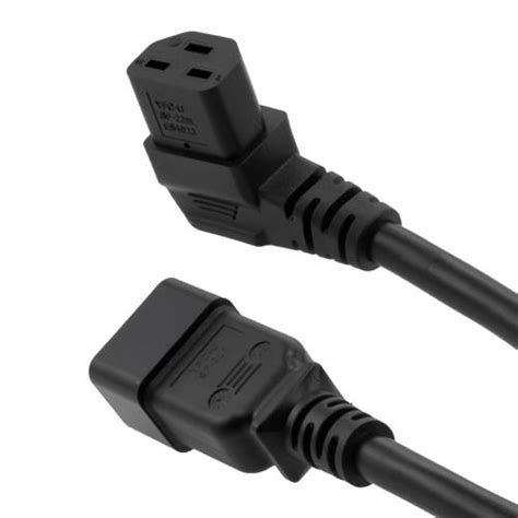 IEC C To IEC C Left Angle High Temp Power Cord Ft