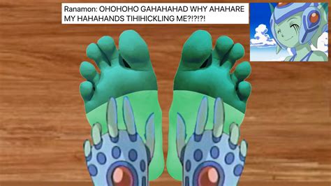 Ranamon Tickles Herself By Feet Tickler78 On Deviantart