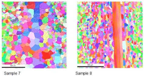 Orientation Imaging Microscopy Oim Map Of Sample 7 And Sample 8
