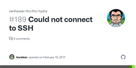 Could Not Connect To SSH Issue 189 Vanhauser Thc Thc Hydra GitHub