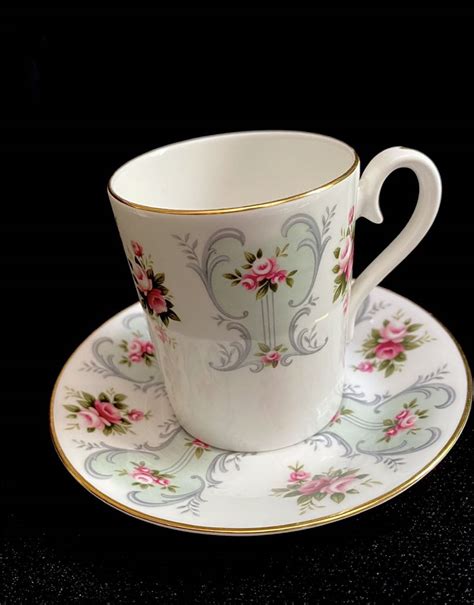 1pair Royal Albert Coffee Cup And Saucer Greenblue Furniture And Home