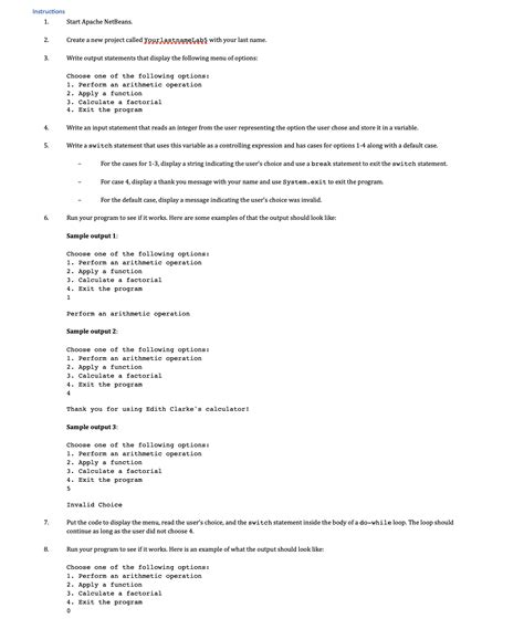 Solved Choose One Of The Following Options 1 Perform An