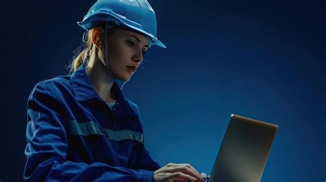 Engineer With Digital Blueprint Software Premium Ai Generated Image Engineer With Digital Blueprint Software Premium Ai Generated Image