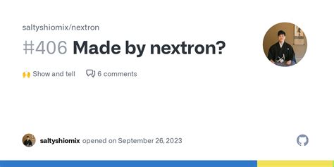 Made By Nextron Saltyshiomix Nextron Discussion GitHub