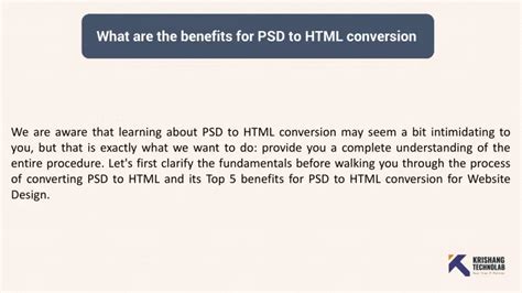 Ppt Benefites Of Psd To Html Conversion Services Psd To Html