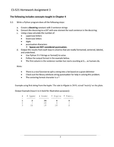 Solved Cs 521 Homework Assignment 3 Assignment Directions