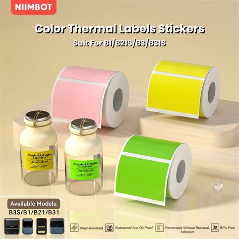 Nimbot B1 B21 B3s Printer Labelpaper Name Tag Label Self Adhesive Waterproof Scratch Resistant